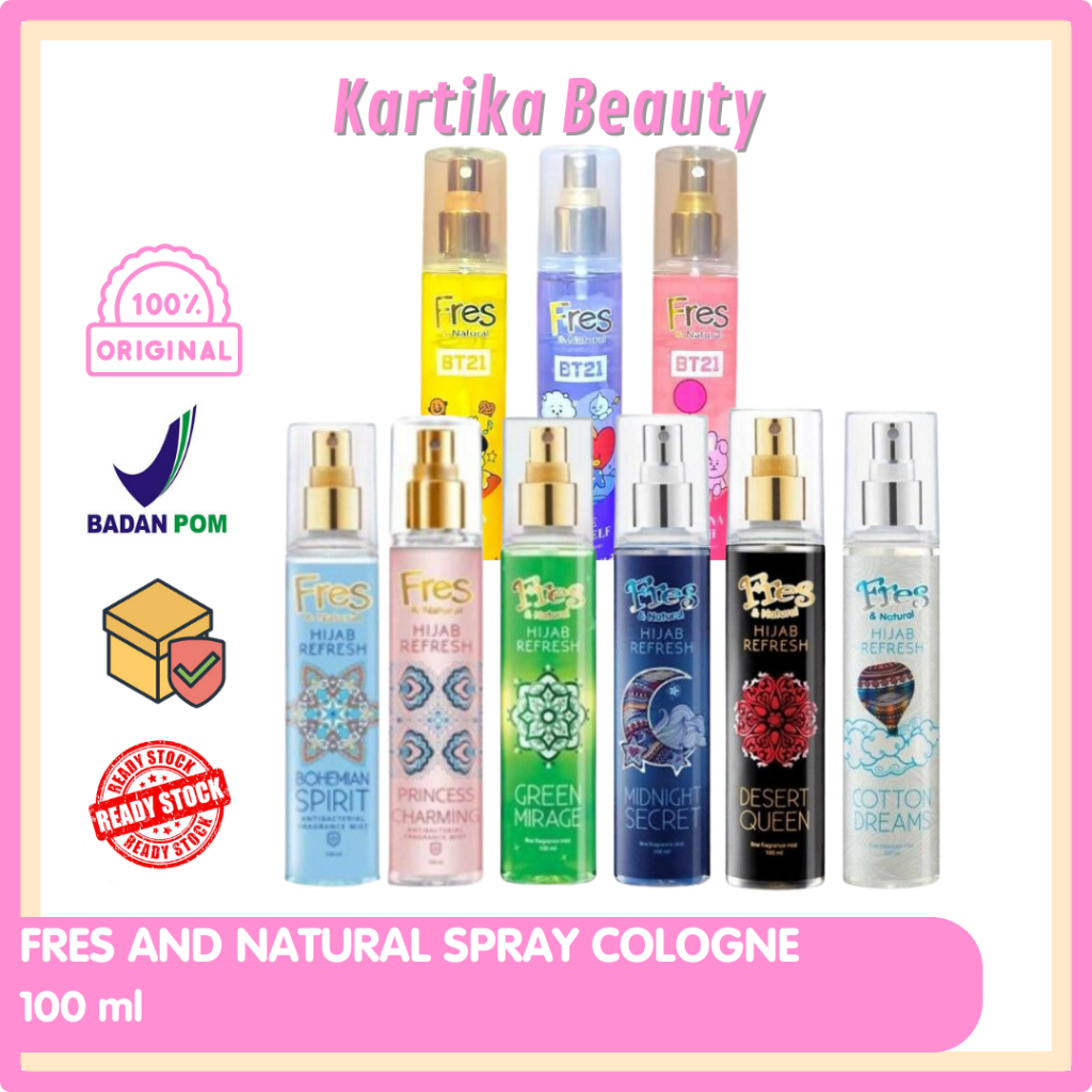 Jual PARFUM FRES AND NATURAL SPRAY COLOGNE 100 ML KOLON SEMPROT FRESH ...