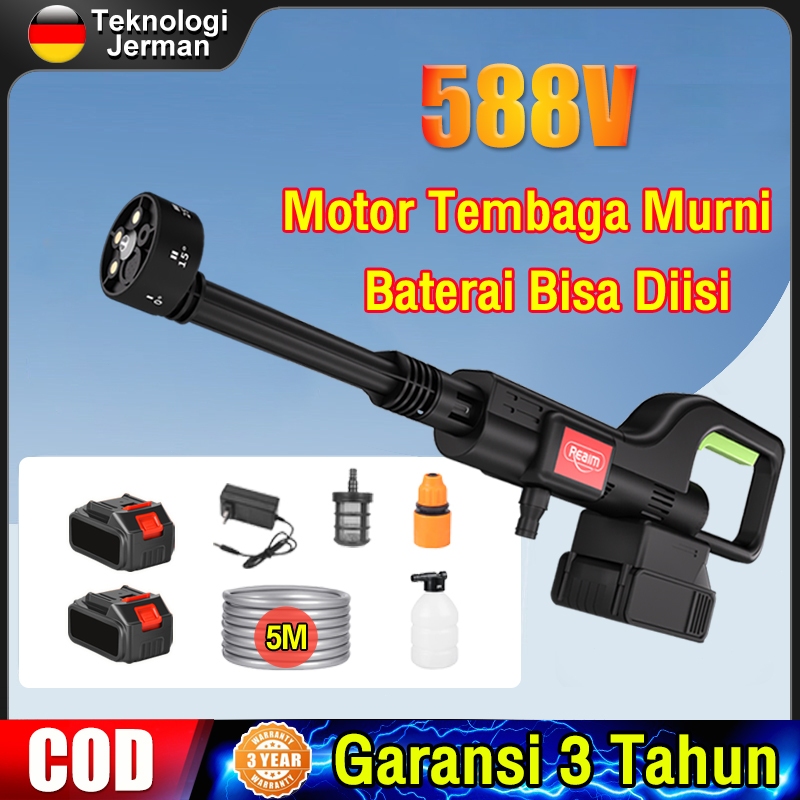 Jual Reaim alat cuci mobil cordless 450W 120Bar Pompa Mesin Steam Power ...