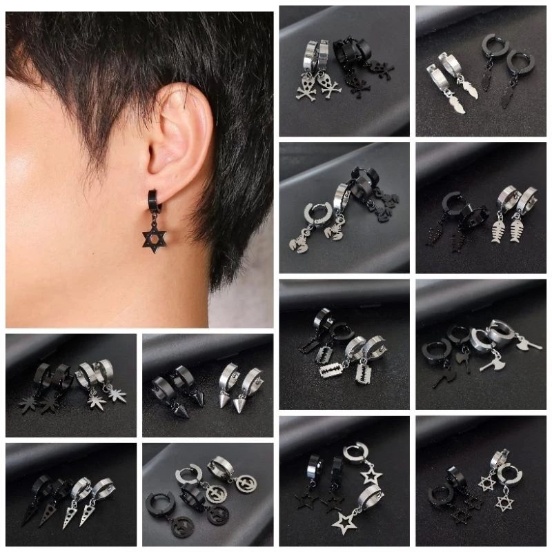 Jual Anting Tindik Titanium anti karat pria dan wanita | Shopee Indonesia
