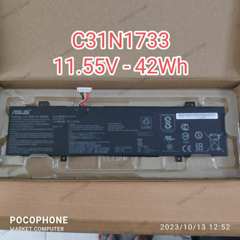Jual C31N1733 ORIGINAL INTERNAL BATTERY BATERAI LAPTOP NOTEBOOK ASUS ...