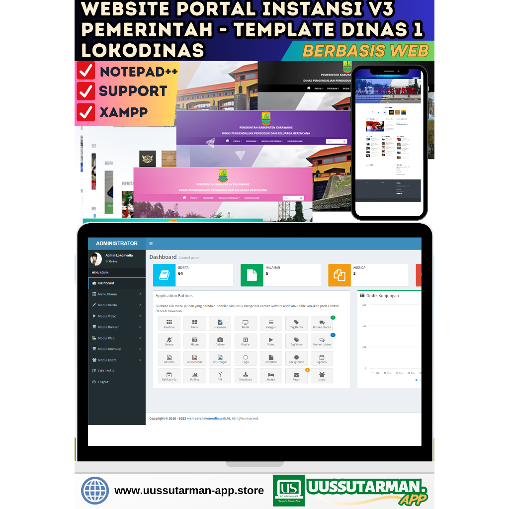 Jual Source code full Website Portal Instansi Pemerintah v3 - Template ...