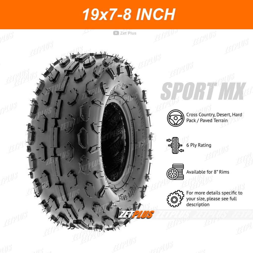 Jual BAN ATV SPORT MX DEPAN R8 (19x7-8) /Buggy ring 8 bukan maxxis razr ...