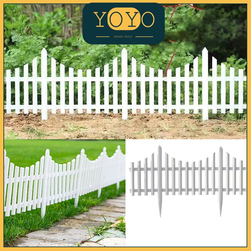 Jual Pagar kebun /Pagar Shabby Chic Type 2/ Pagar Plastik PVC Putih ...