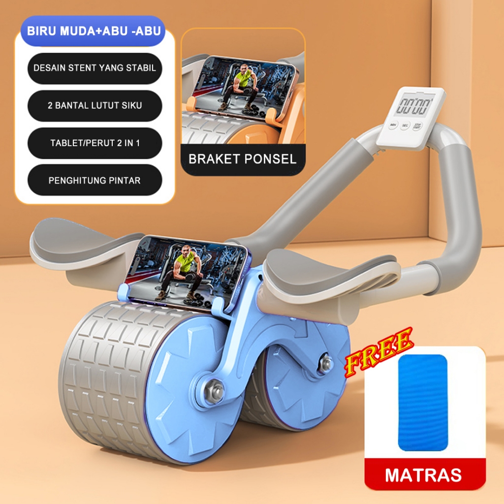 Jual Y&T Ab Wheel Ab Roller Wheels Plank Trainer 2in1 Abdominal Core ...