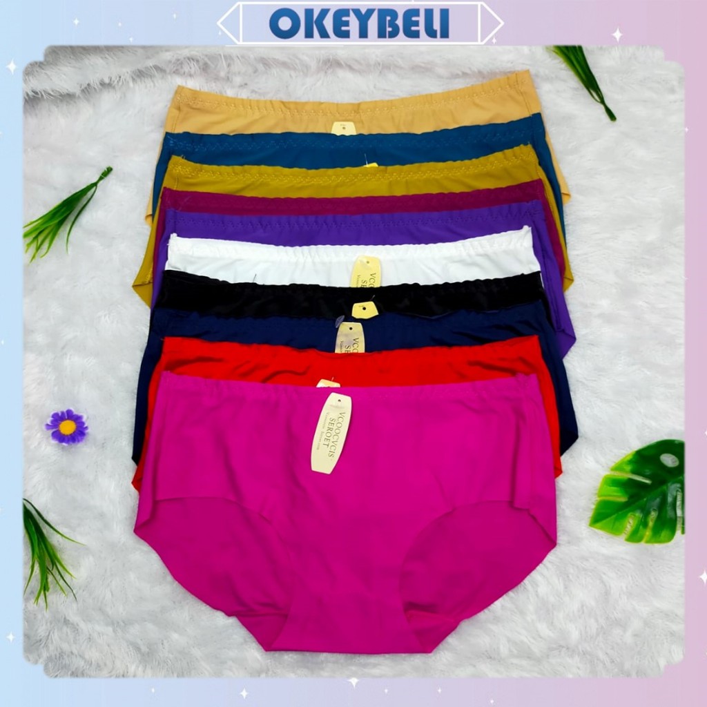 Jual •OKEY BELI•CD454 CD Celana Dalam Wanita Motif Polos Renda Undies ...