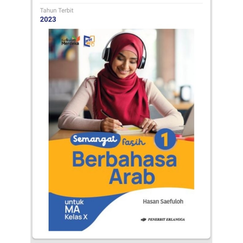 Jual ORI buku teks semangat mengkaji bahasa Arab kurikulum merdeka untuk MA kelas 10 penerbit ...