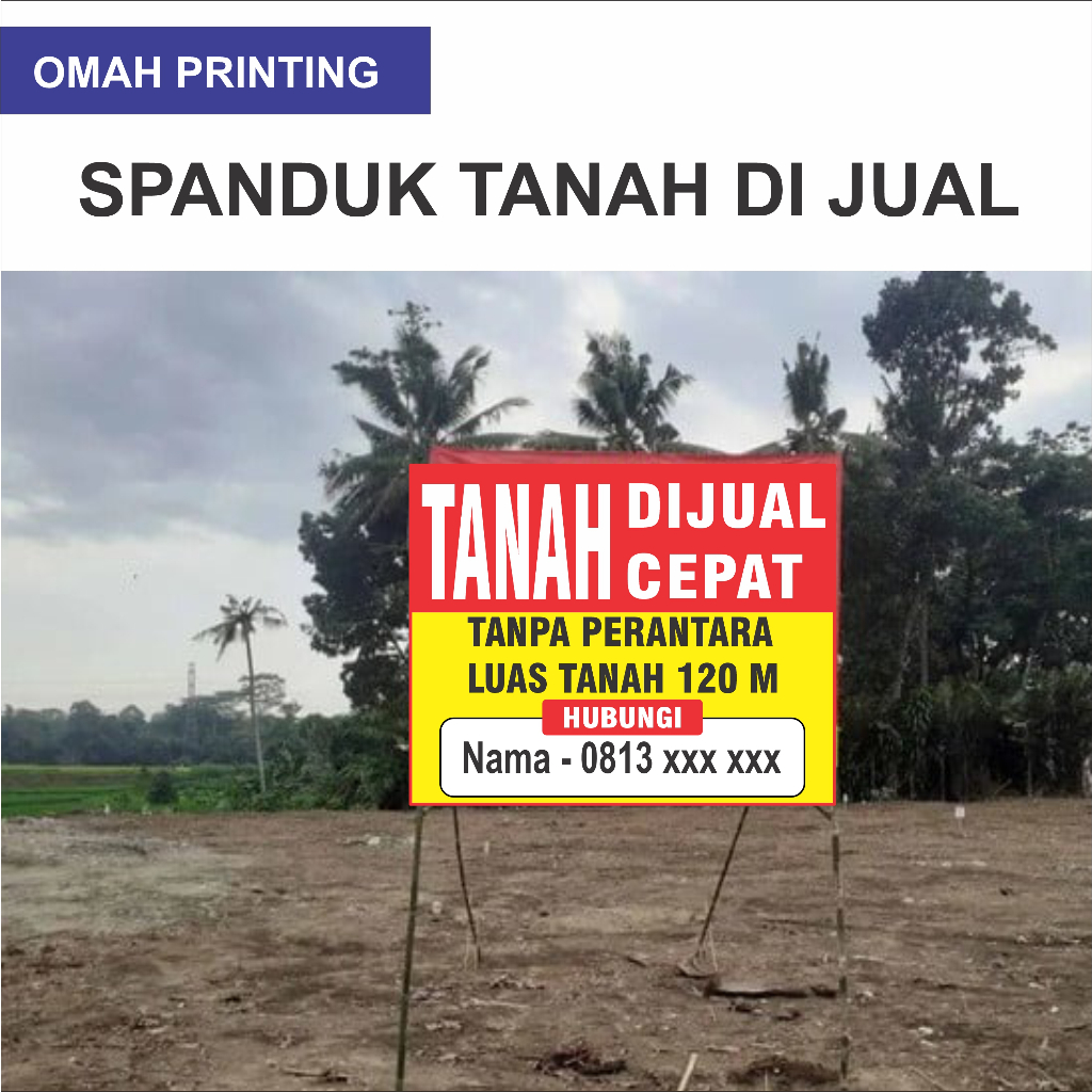 Jual Spanduk Tanah dijual I Baner tanah Dijual | Shopee Indonesia