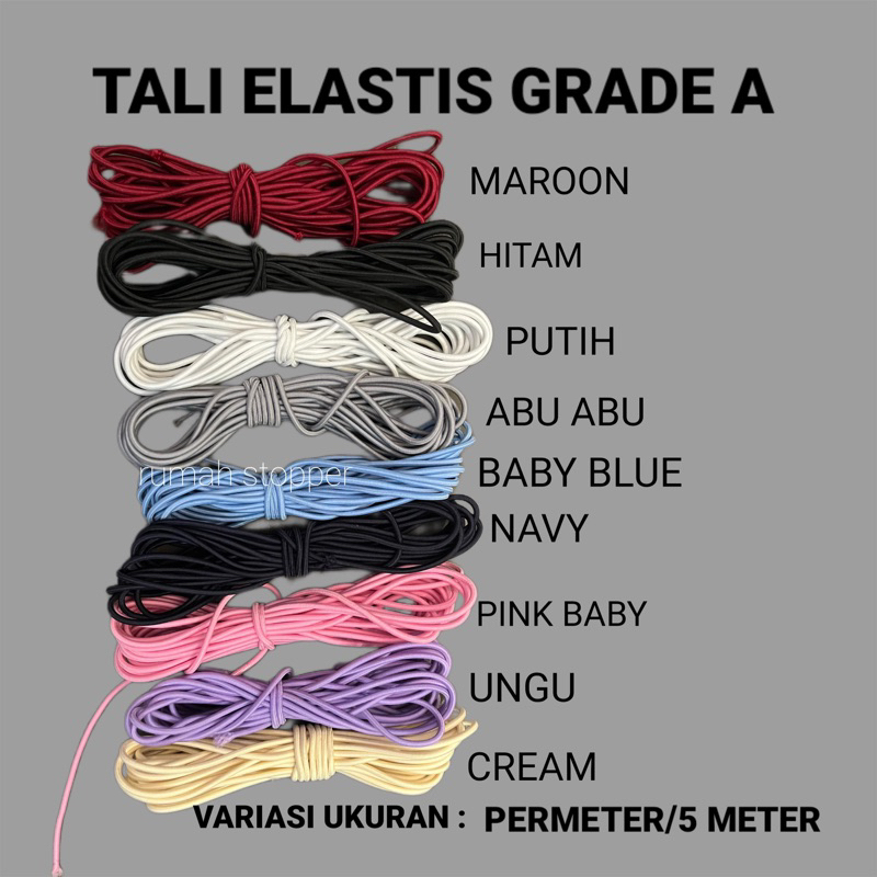 Jual Tali elastis / tali string /Tali handcraft/ tali gelang/ tali ...