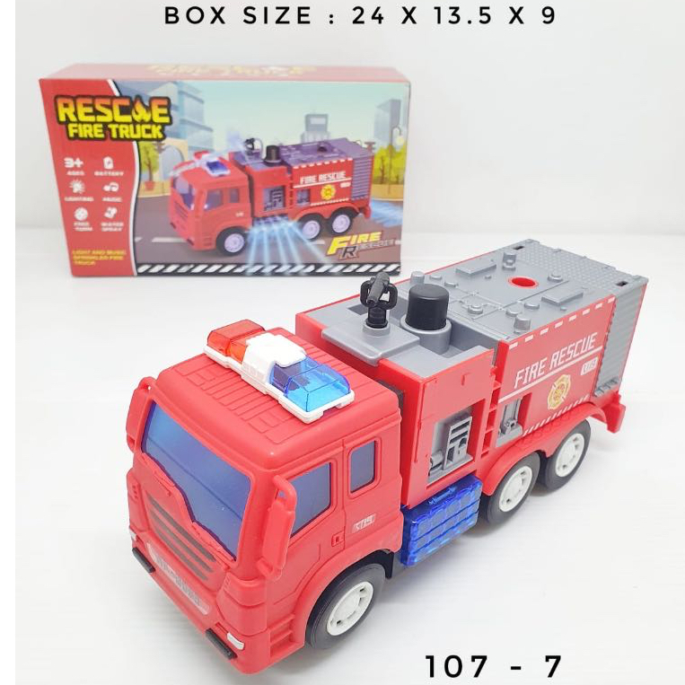Jual Mobil Pemadam Kebakaran Mainan Rescue Fire Truck Bump and Go Bisa ...