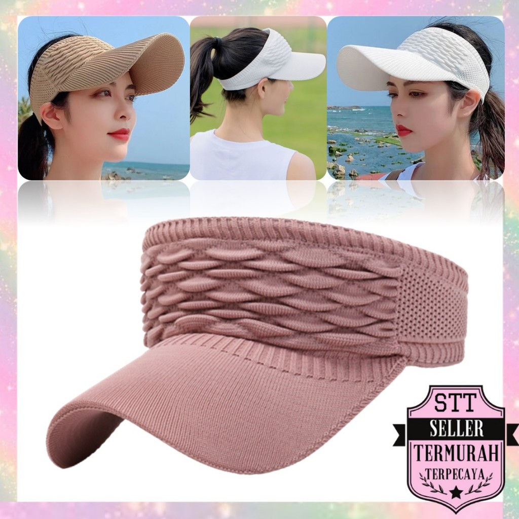 Jual STT Topi Golf Tennis Rajut 3D Baseball Cap Sun Visor Topi Senam ...