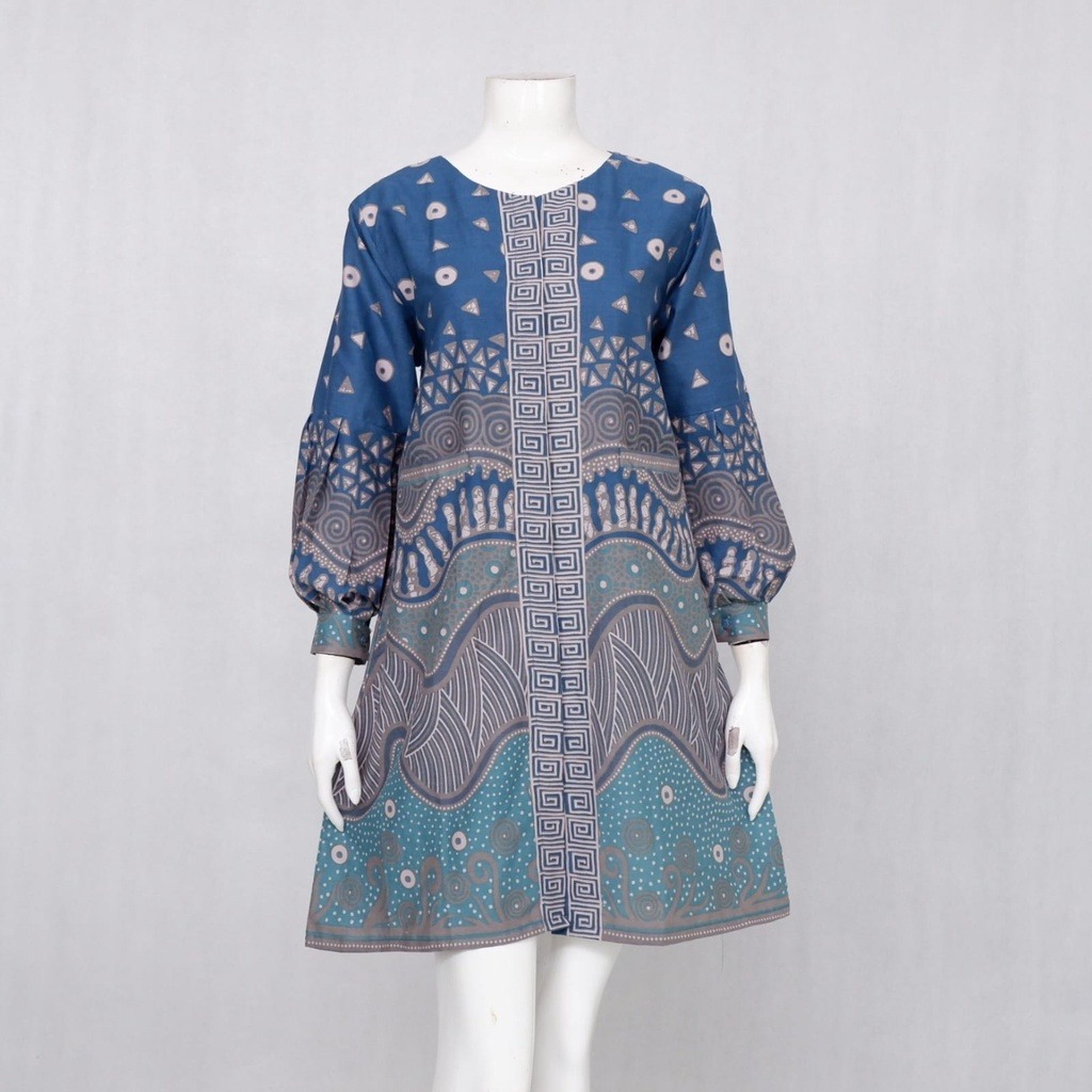 Jual Couple Baju Batik Sarimbit Motif Abstrak Ombak Jumbo #biru ...