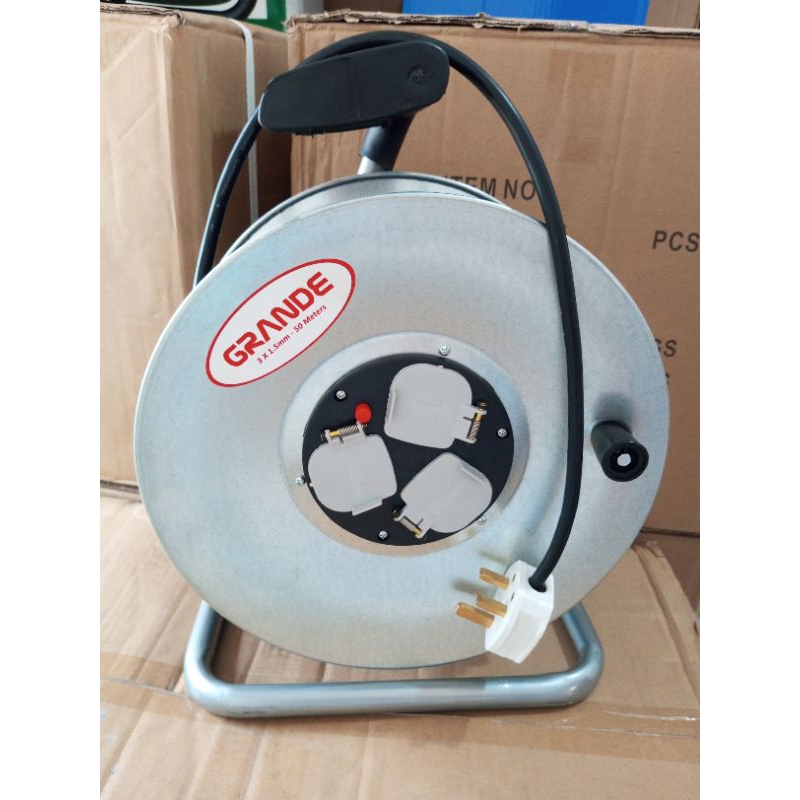 Jual Grande Kabel Roll 50m multifungsi - Kabel Roll Type British 3x1.5mm | Shopee Indonesia