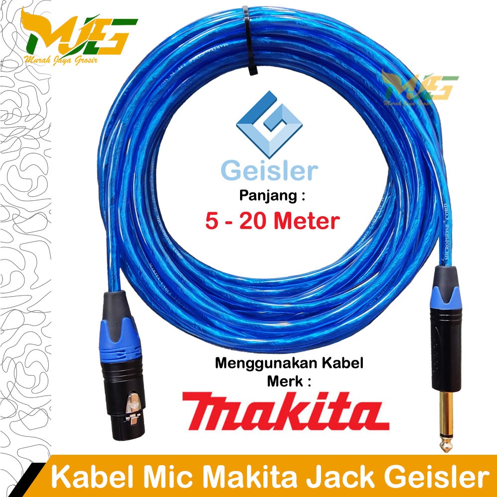 Jual Kabel Mic Makita Jack Canon Akai Geisler Cable Mikropon Audio ...