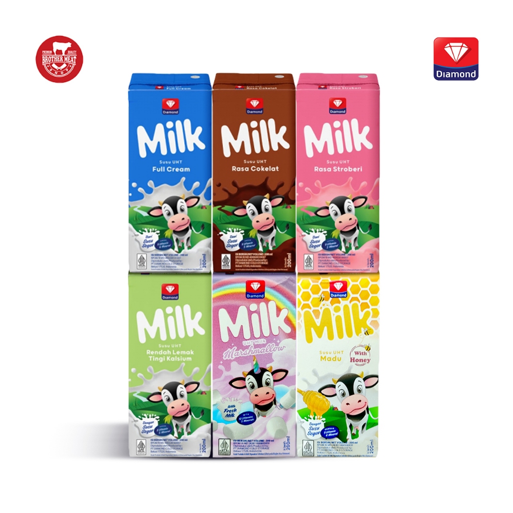 Jual DIAMOND UHT Fresh Milk 200ml, SUSU UHT | Shopee Indonesia