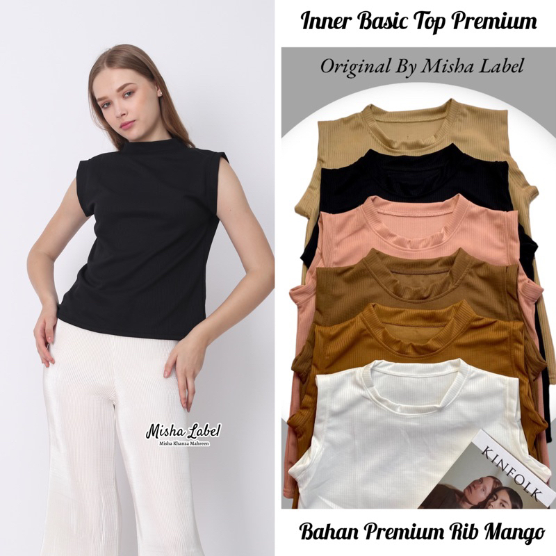 Jual (PREMIUM) Inner Tanpa Lengan Bahan Knit Mango Premium By Misha ...