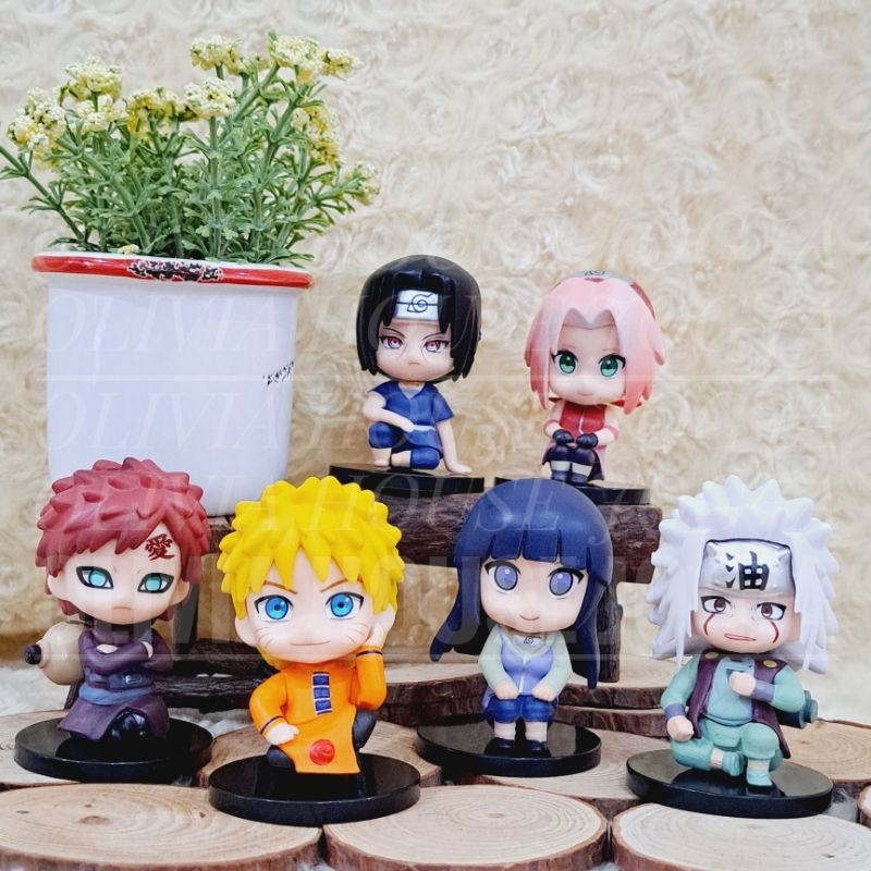 Jual Action Figure Naruto Shippuden Anime Set Mix Cake Topper Figurin ...
