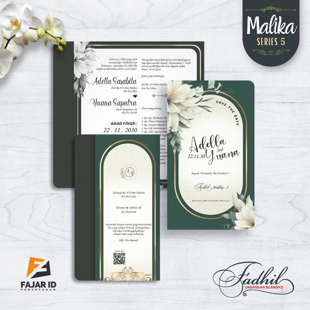 Jual UNDANGAN PERNIKAHAN / KARTU UNDANGAN PREMIUM MEWAH / UND. FA DHIL ...