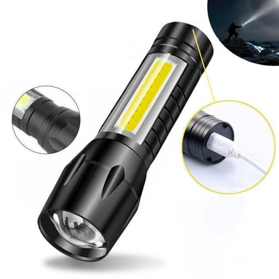 Jual Senter LED Flashlight Police SWAT Mini Zoom / Police LED Senter ...