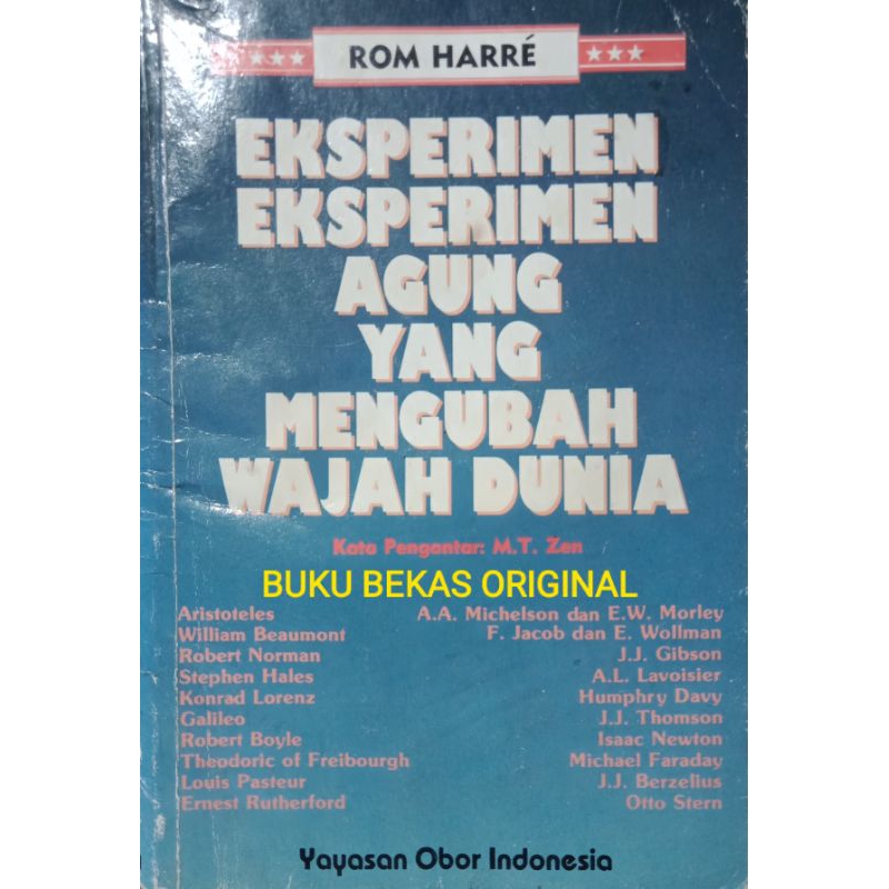 Jual Eksperimen-eksperimen Agung Yang Mengubah Wajah Dunia Rom Harre ...