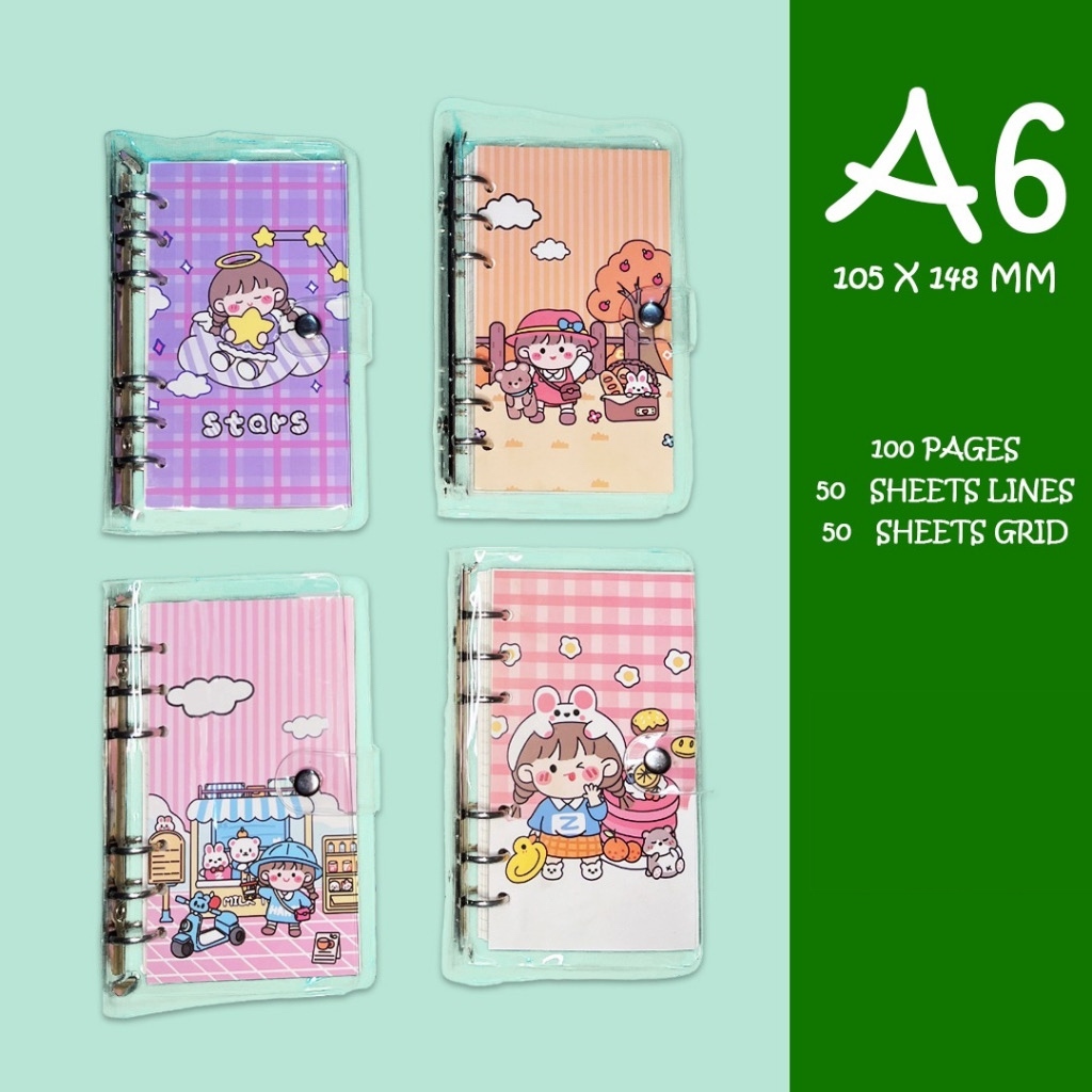 Jual Buku Binder Note A6 Isi Kertas Lurus 100 Lembar Binder A6 Ring ...
