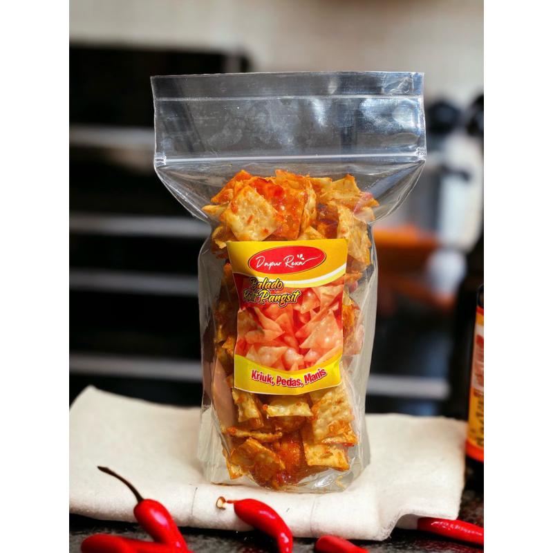 Jual Kerupuk pangsit Pedas Manis 300gr / Kerupuk pangsit Balado ...