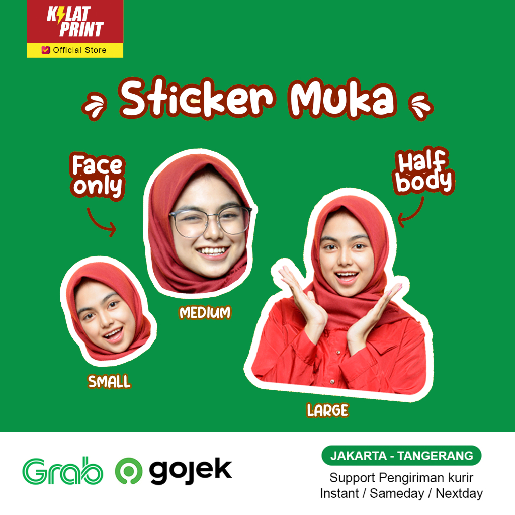 Jual Stiker Custom Face Wajah Suka Suka Sticker Muka (Sameday) | Shopee ...