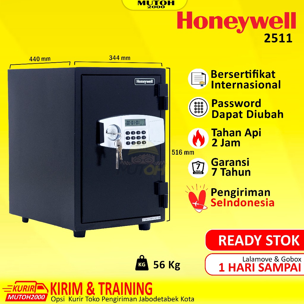 Jual Brankas Honeywell 2511 anti api BERGARANSI 7 TAHUN | Shopee Indonesia