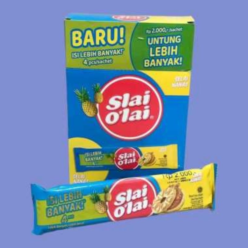 Jual Roma SLAI OLAI PINEAPPLE BOX ISI 10 SACHET | Shopee Indonesia