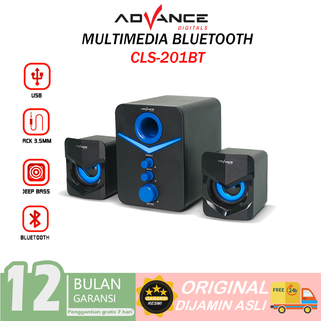 Jual 【Garansi 12 bulan】ADVANCE CLS-201BT Speaker Bluetooth USB Multimedia Aktif 2.1 Stereo Music ...