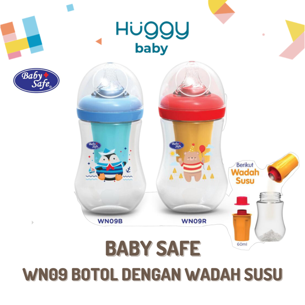 Jual Baby Safe WN09 Feeding Bottle With Powder Container | Botol Susu ...
