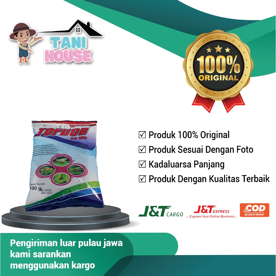 Jual TOPDOR 10WP (Imidakloprid 10%) Kemasan 100 Gram Insektisida Sistemik Racun Kontak Ampuh ...