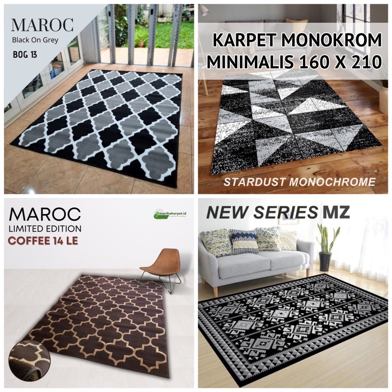 Jual Karpet Minimalis Monokrom 160 x 210 Maroc Stardust Momento ...