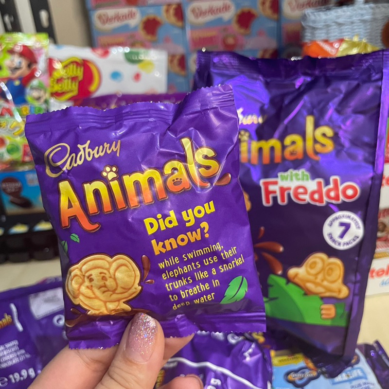 Jual Cadbury Animals Freddo Milk Chocolate Biscuit 19gram | Shopee ...