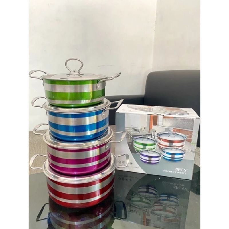 Jual PANCI SET KITCHEN EXPERTS 8PC PELANGI panci set stainless steel ...