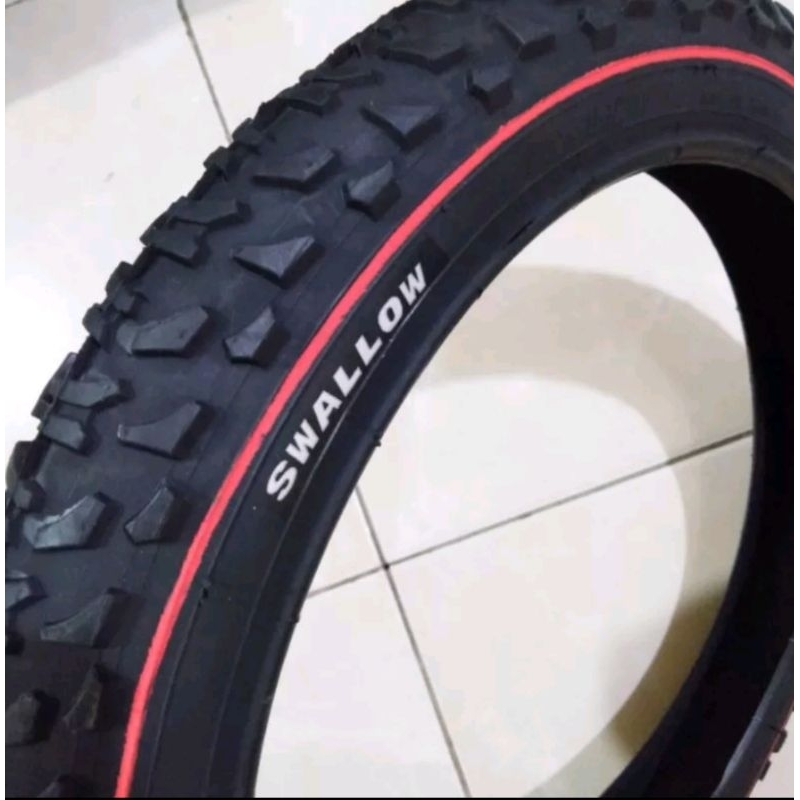 Jual Ban Luar Sepeda Ukuran 16 x 2.125 Swallow S-168 Hitam List Merah [Harga Satuan] | Shopee ...