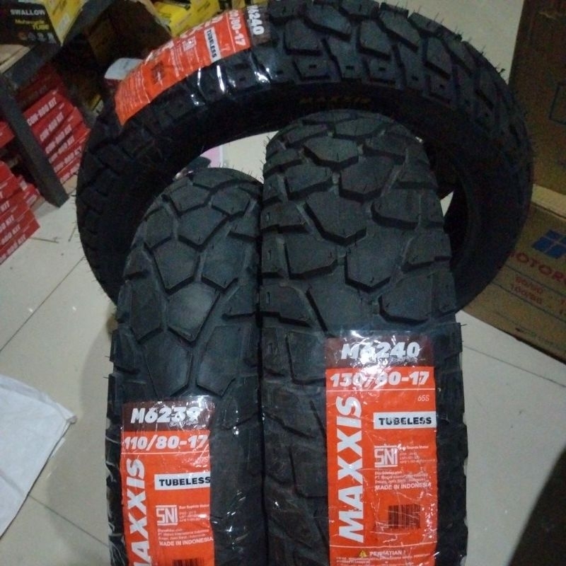 Jual PAKET SEPASANG BAN MAXXIS M6239 M6240 DUAL PURPOSE RING 17 ...