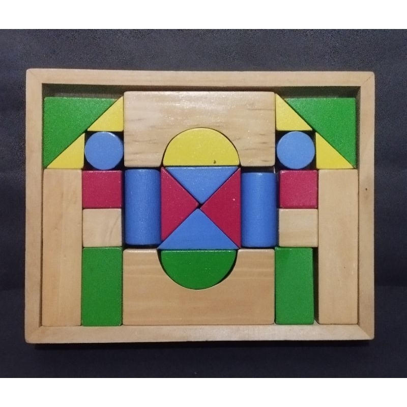 Jual PRELOVED - Creativity Block Mainan Kayu Balok 26pcs | Shopee Indonesia