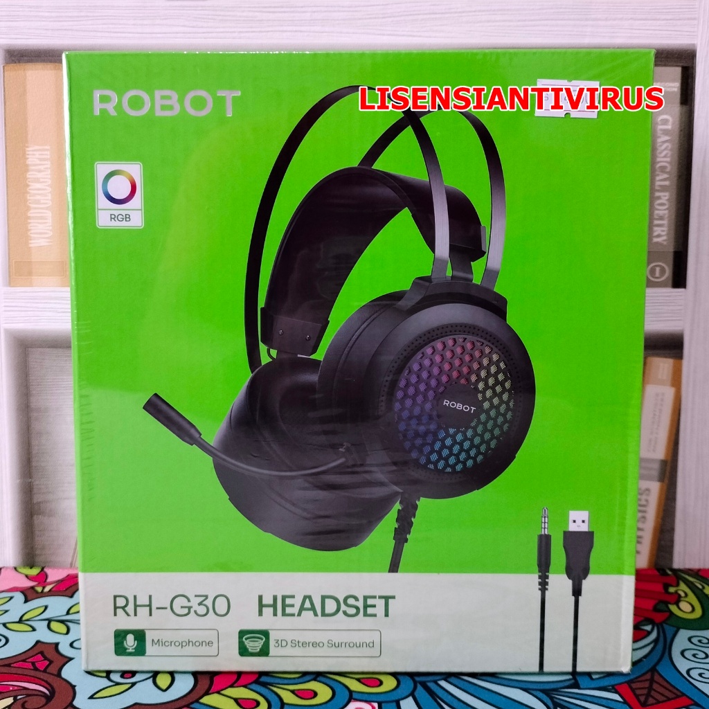 Jual Headset Gaming Robot Headset ROBOT Wired RH-G30 RH G30 Jack 3.5mm ...