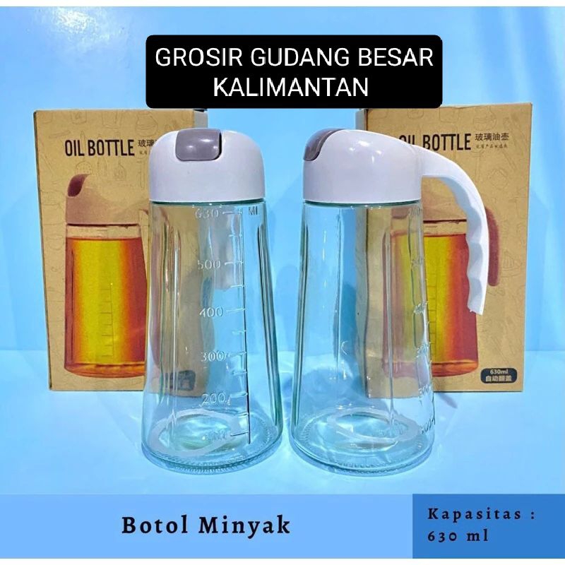 Jual COD 300 GRAM BOTOL MINYAK GORENG KACA VIRAL FREE BOX 630ML TEMPAT MINYAK GORENG TUTUP ...