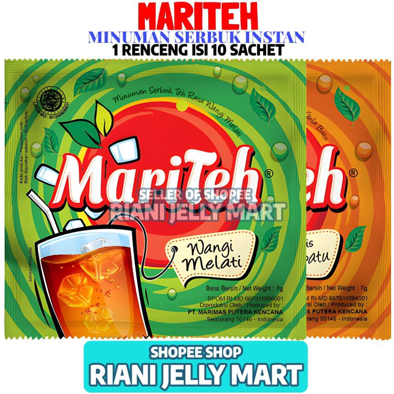 Jual Minuman Mariteh 1 Renceng Isi 10 Sachet | Shopee Indonesia