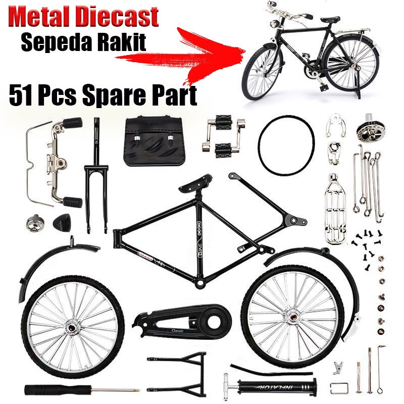 Jual Diecast Miniatur Sepeda Ontel Mainan Puzzle Sepeda Klasik dapat di ...