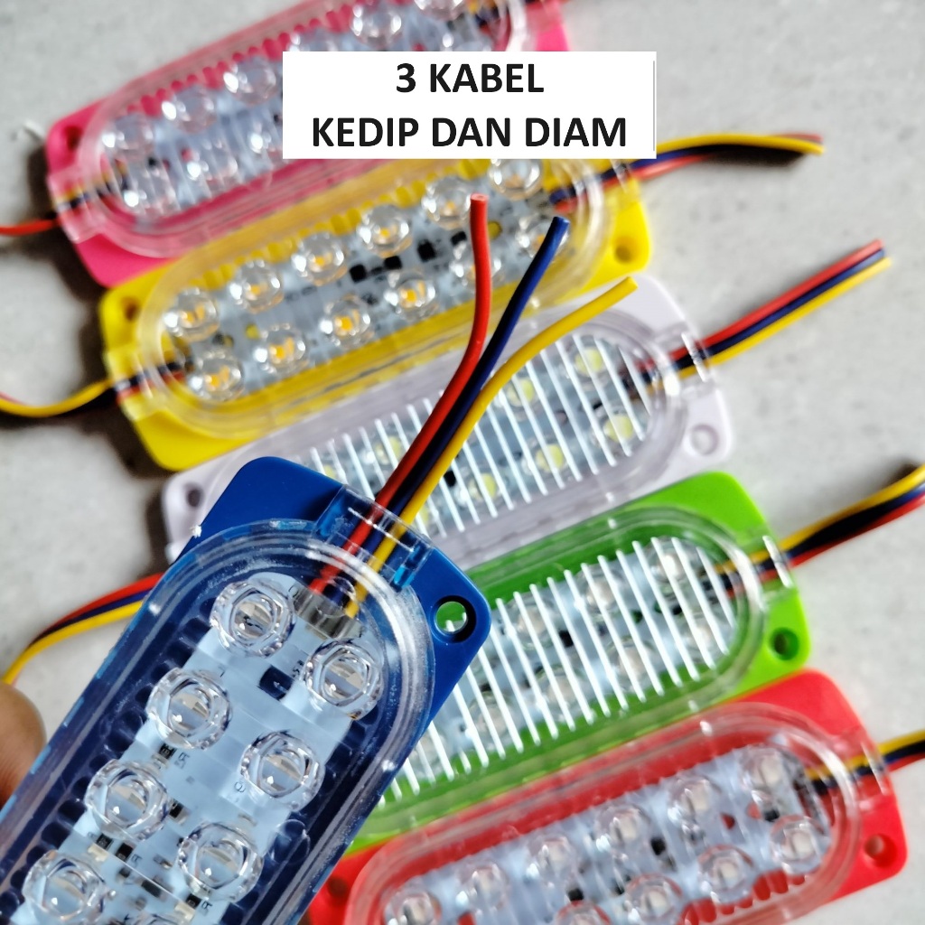 Jual 3 KABEL LED 12 MATA KEDIP DAN DIAM | Shopee Indonesia