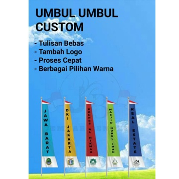 Jual Umbul-umbul Custom Request Logo | Shopee Indonesia