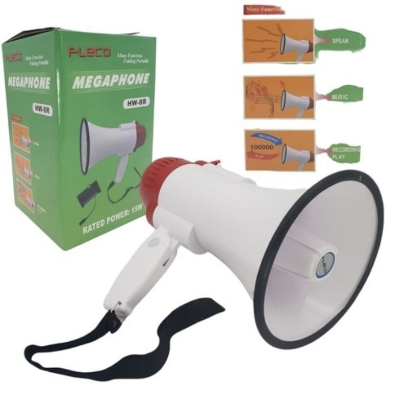 Jual Megaphone / Toa / Pengeras Suara Multifungsi FLECO HW-8R | Shopee ...