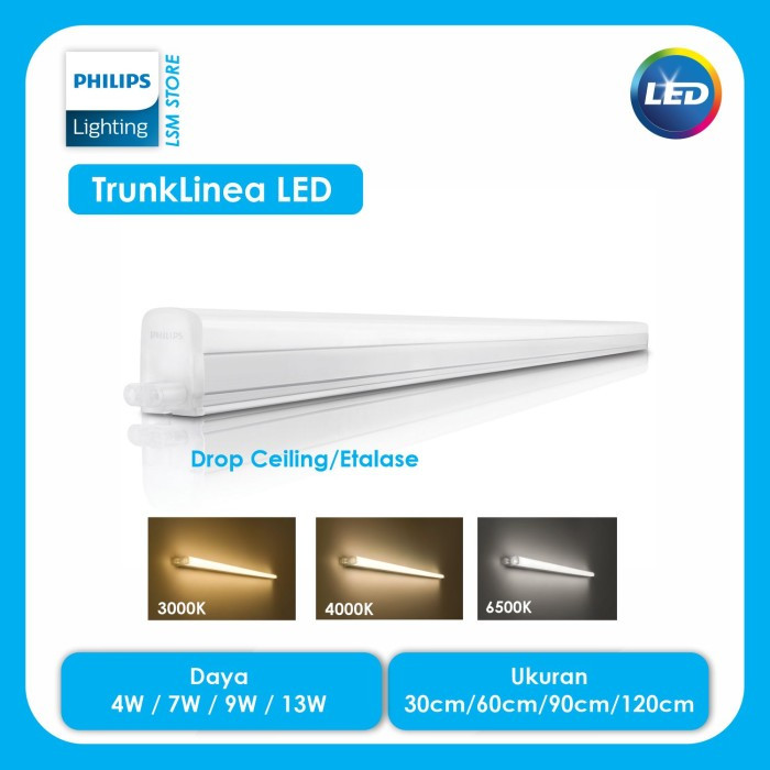 Jual Philips Batten T5 LED Trunklinea 4W 7W 9W 13W 3000K 4000K 6500K - | Shopee Indonesia