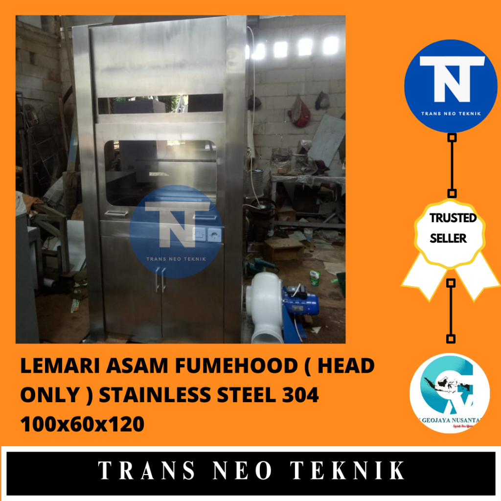Jual LEMARI ASAM FUMEHOOD ( HEAD ONLY ) STAINLESS STEEL 304 100x60x120 ...