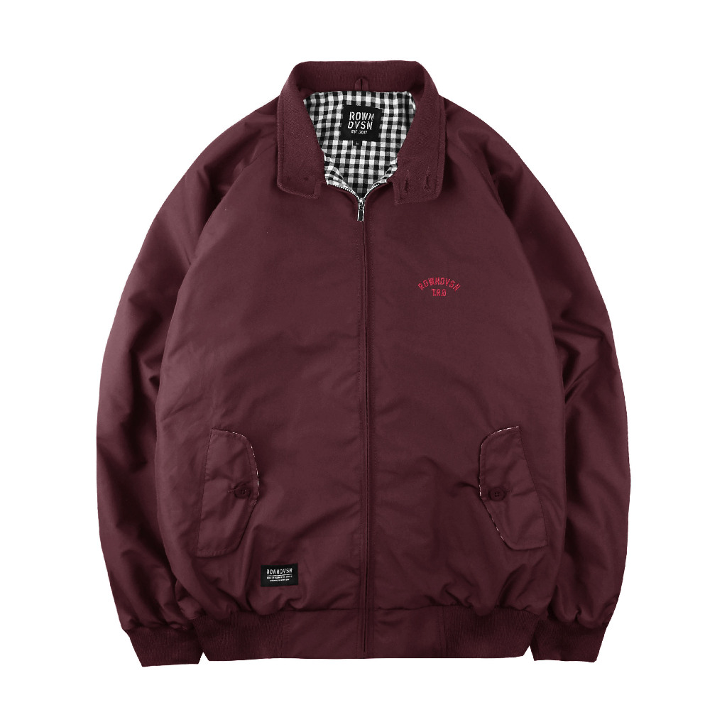 Jual Rown Division Official Harrington Jacket Burgundy - Rowndvsn Jaket ...