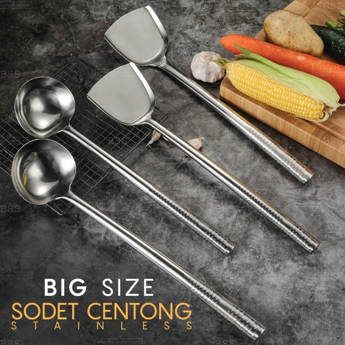 Jual Sodet Sutil Centong Stainless Besar Katel Kuali Wajan Kuat Kokoh ...