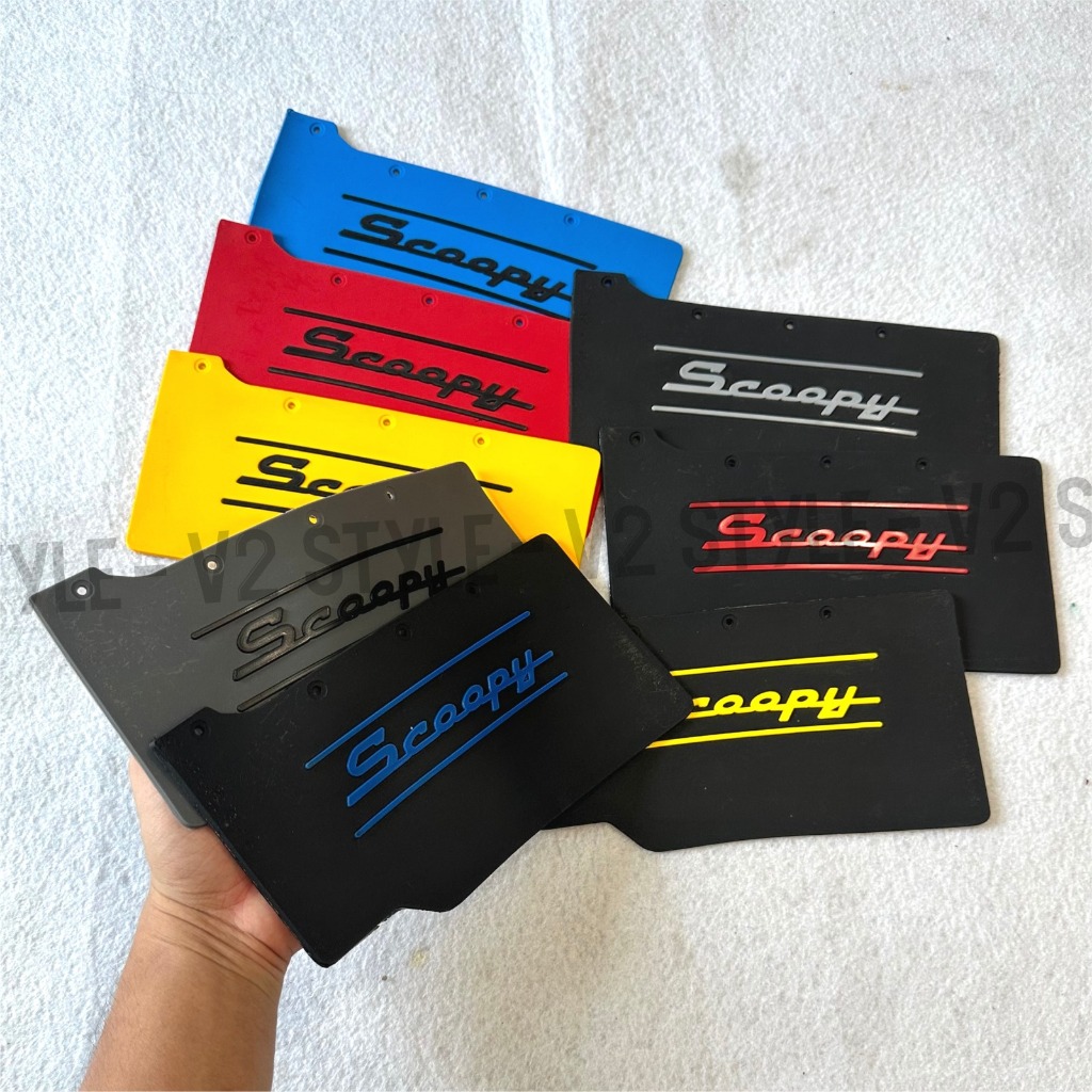 Jual Mudflap Scoopy ASLI KARET mud guard Spakbor Iejimo pelindung mesin ...