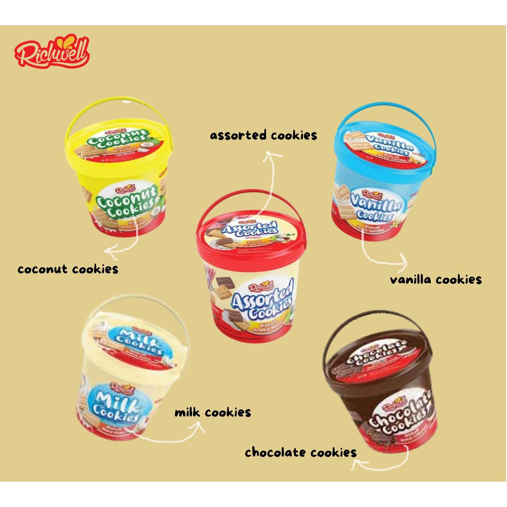 Jual RICHWELL COOKIES CRUNCHY 400G ALL VARIANT RASA CHOCOLATE | MILK ...